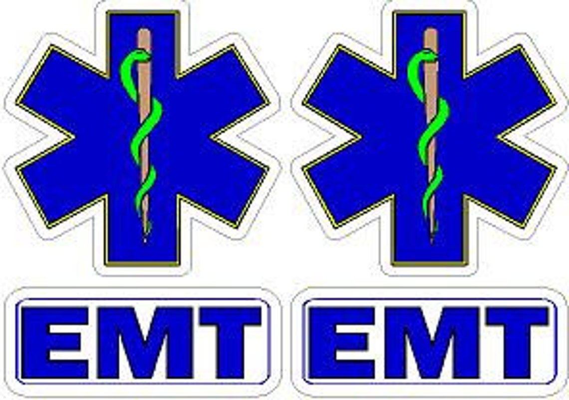 EMT Helmet Pair 2 Reflective or Matte Vinyl Decal Sticker - Etsy