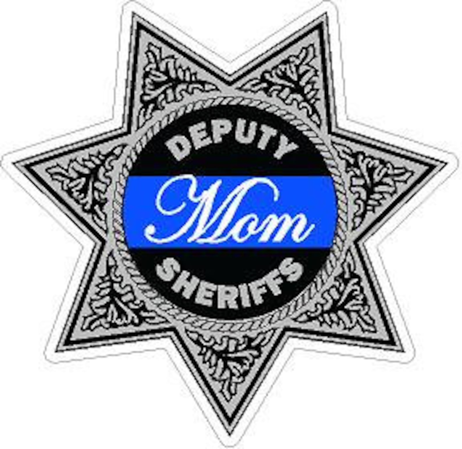 Blue Line Deputy Sheriffs Mom Reflective or Matte Decal | Etsy