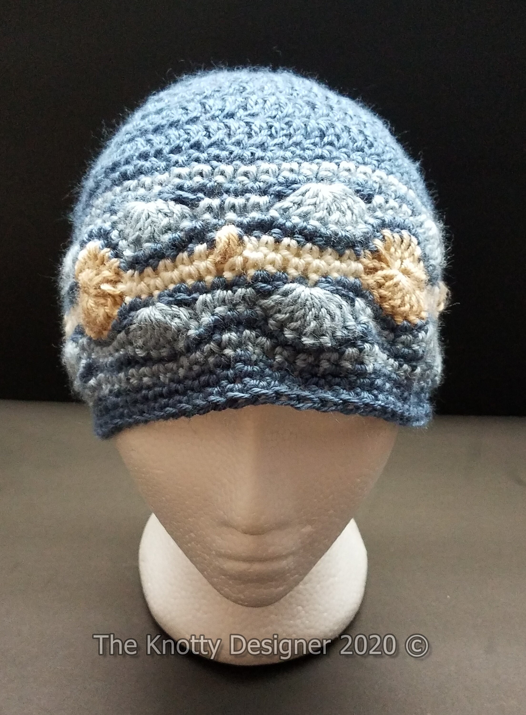 Fun and Unique Crochet Hat Waves and Pebbles hat PDF file | Etsy