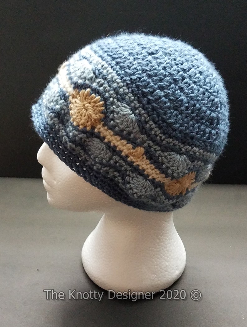 Fun and Unique Crochet Hat, Waves and Pebbles Hat, PDF File, Women's ...