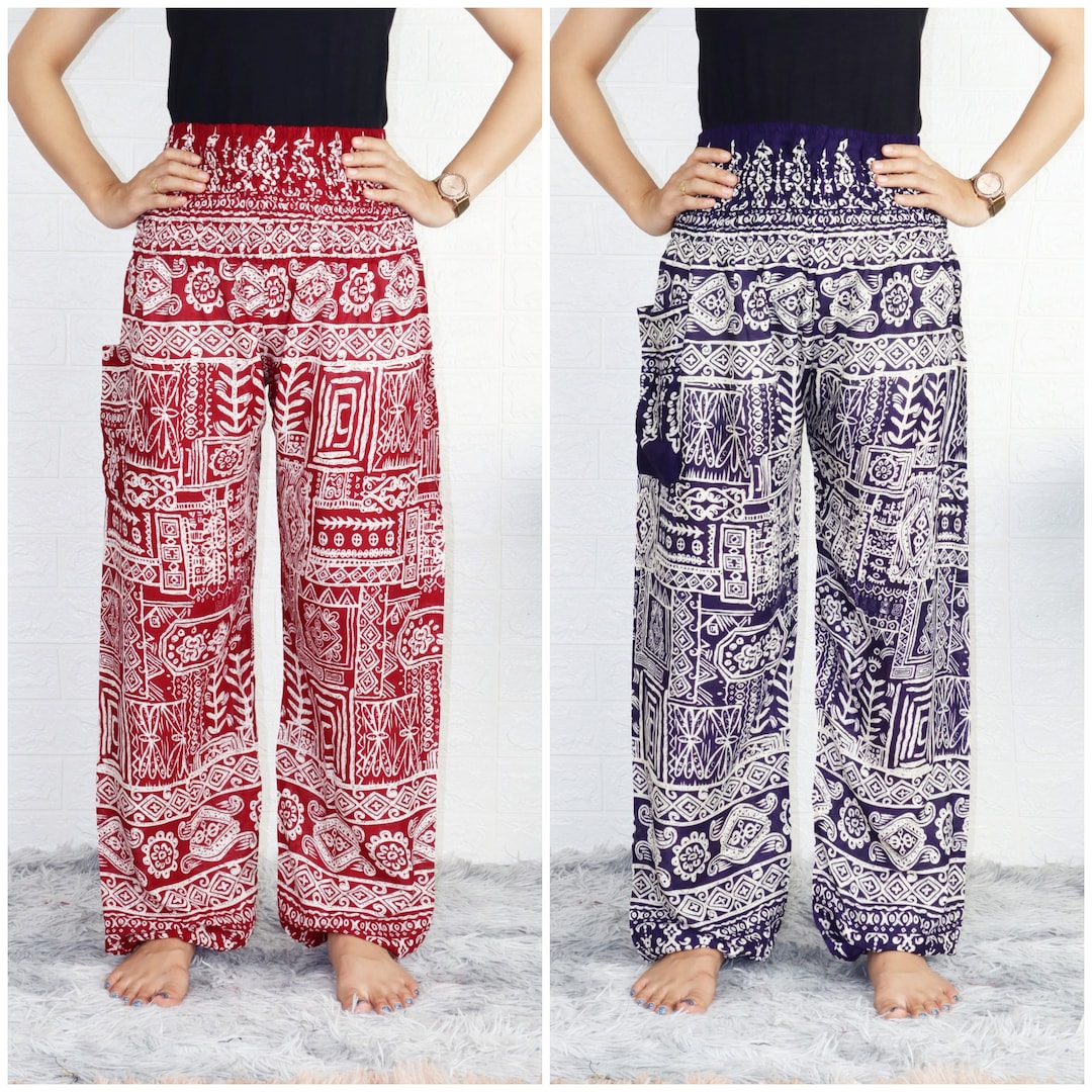 Bohemian Pants Women, Harem Elephant Pants, Paisley, Flowers Pants ...