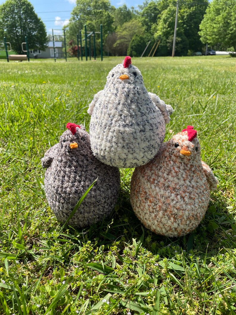 Crochet, Plushie, Chicken, Hen, Amigurumi, Farmhouse Decor - Etsy