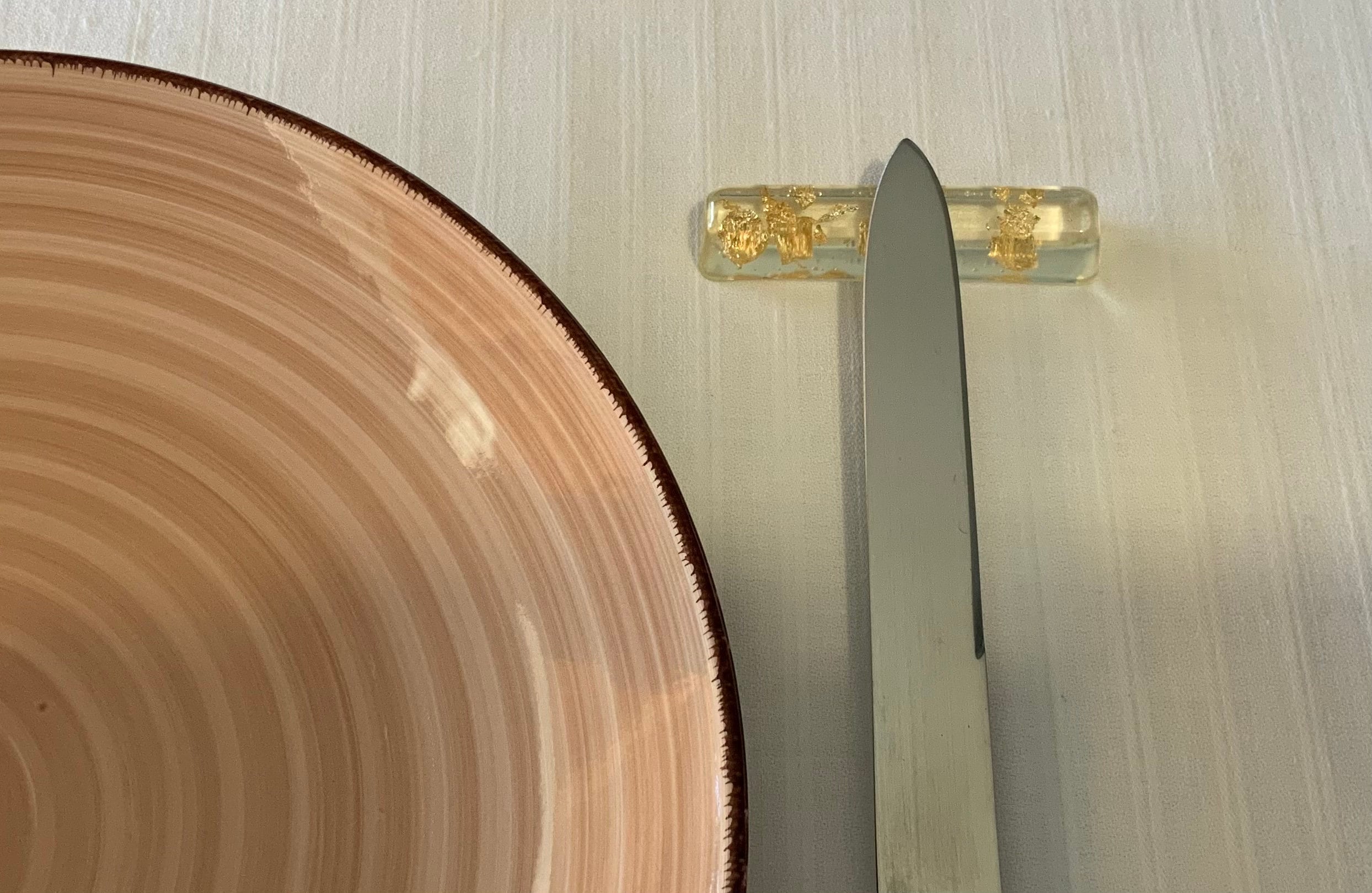 10 Repose-couteaux en résine époxy et feuille métal - Etsy France