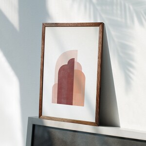 Printable Mid-century Wall Art, Downloadable Geometric Print, Instant ...