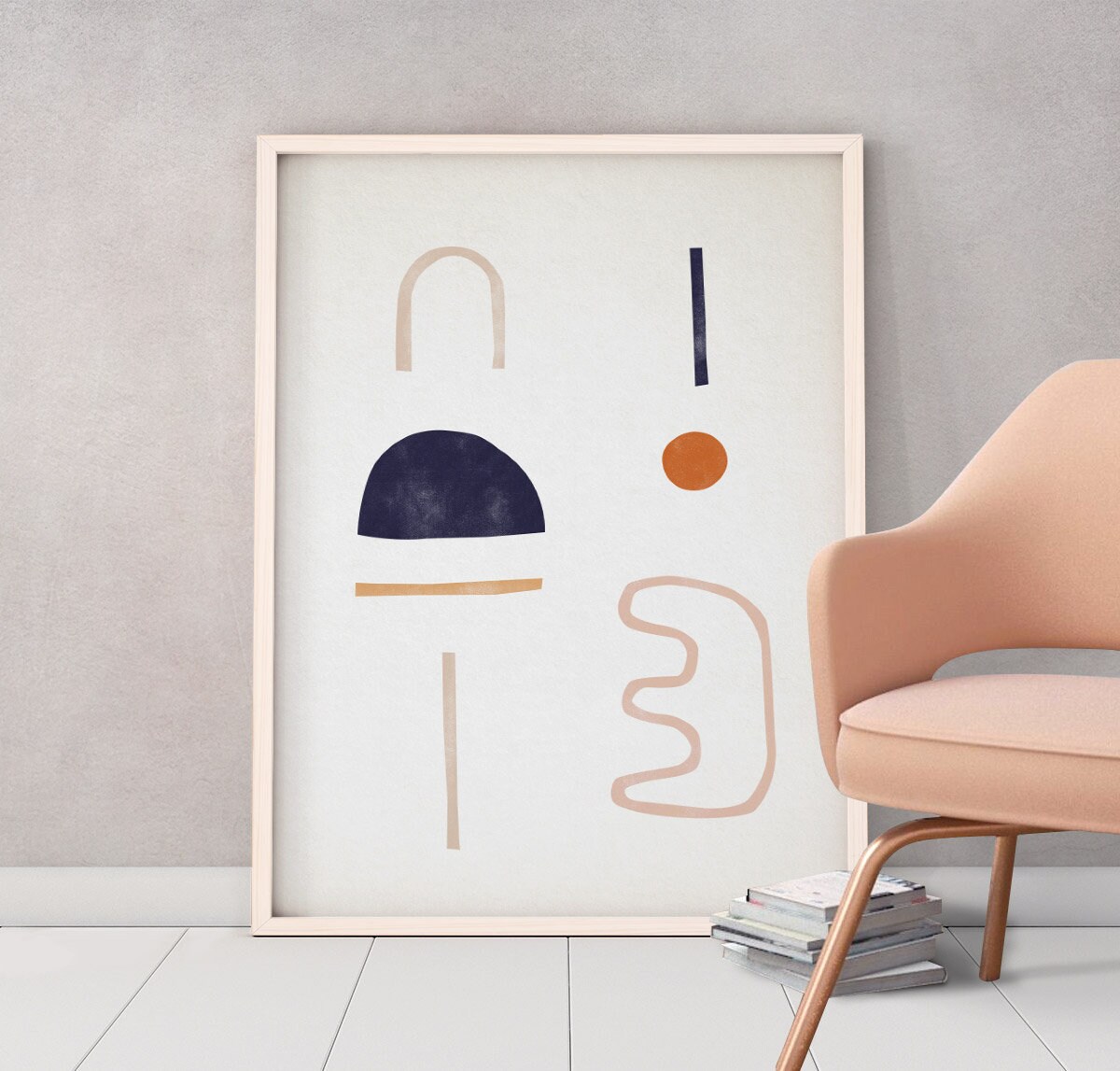 Printable Wall Art Downloadable Print Simple Forms Geometric | Etsy