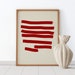 Printable Red Lines Wall Art Downloadable Print Modern - Etsy