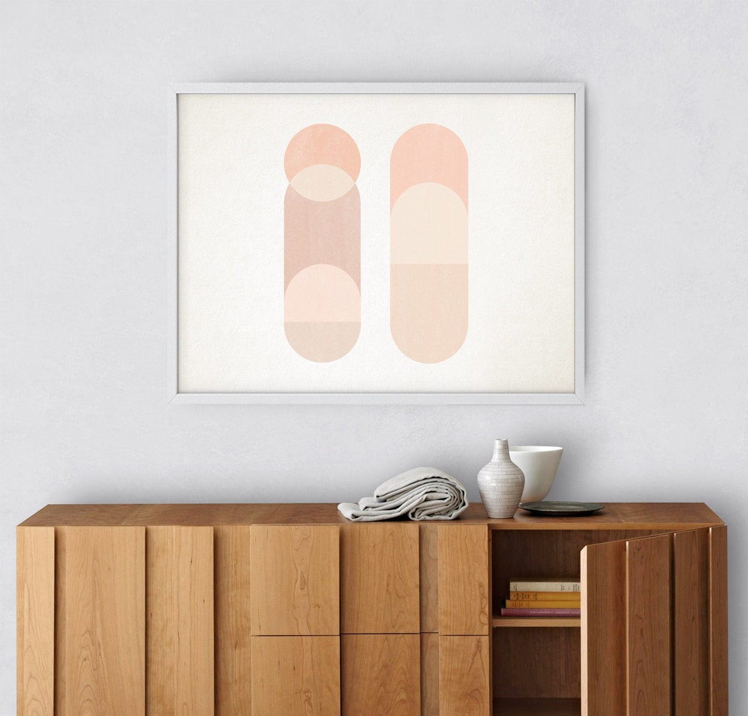 Geometric Horizontal Mid-century Art Downloadable Print - Etsy