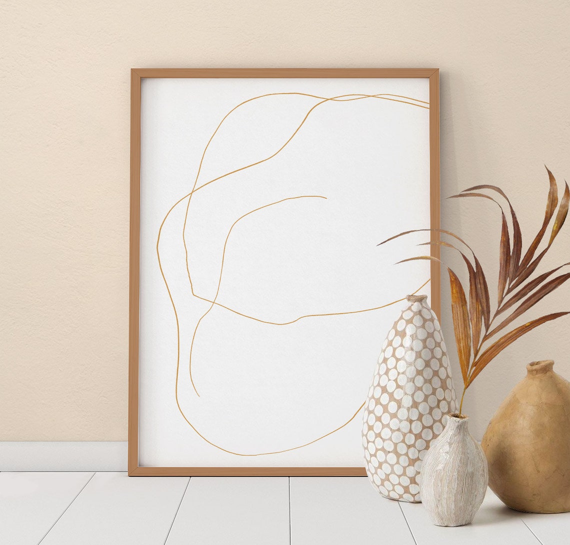 Printable Line Art Downloadable Print Modern Abstract - Etsy