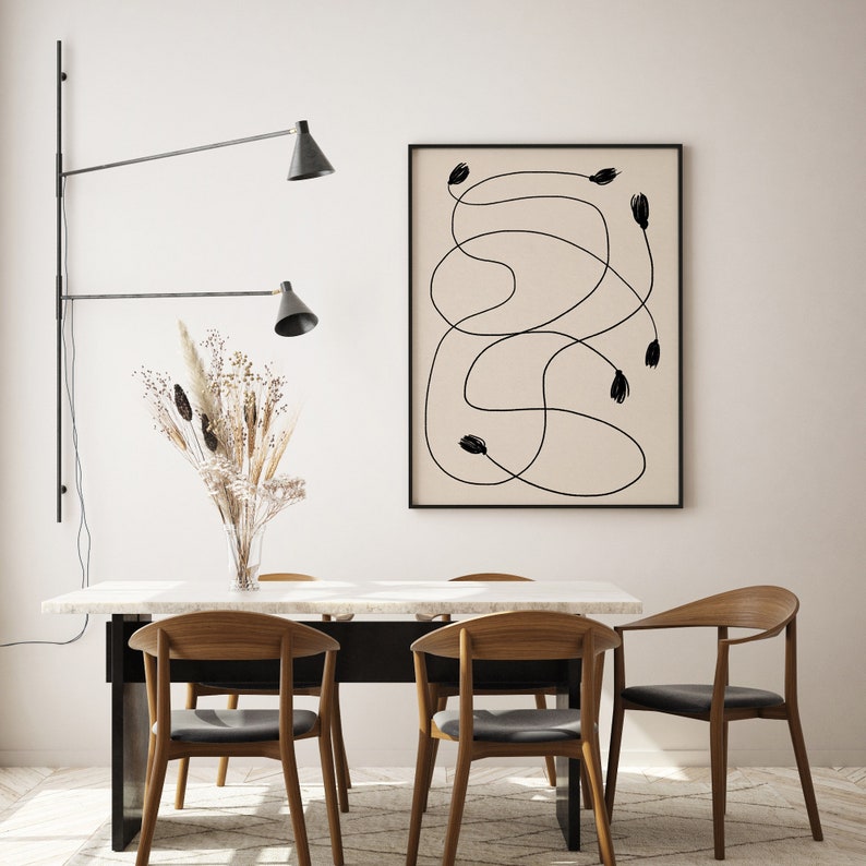 Printable One Line Art Downloadable Print Modern Abstract - Etsy