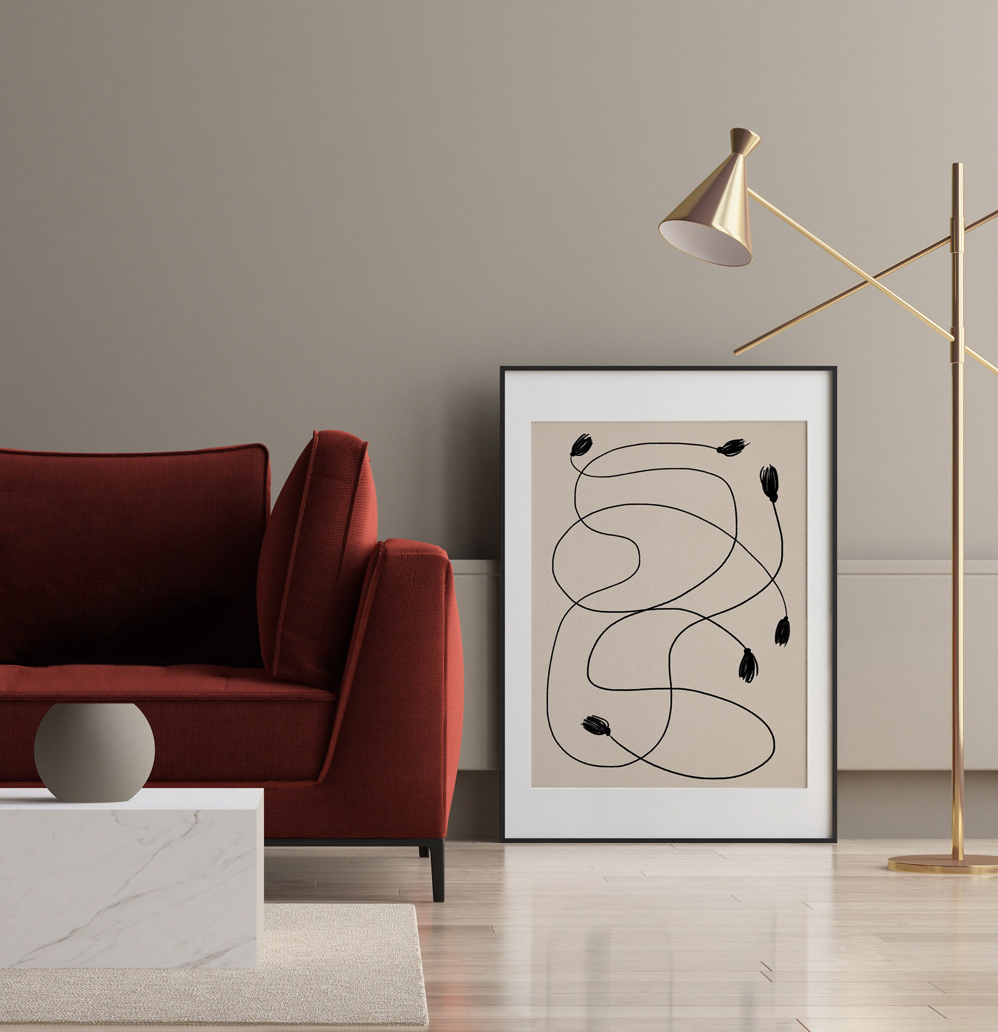 Printable One Line Art Downloadable Print Modern Abstract - Etsy