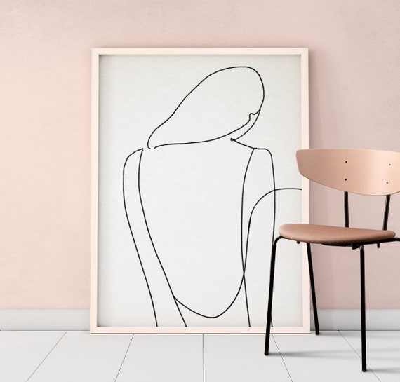 Printable Wall Art Downloadable Woman Figure Print | Etsy