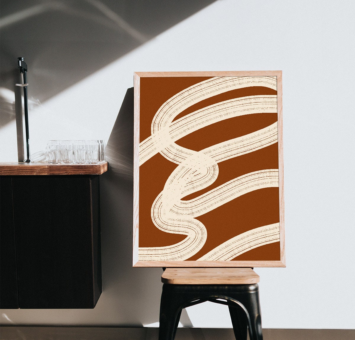 Printable wall art downloadable abstract line print | Etsy