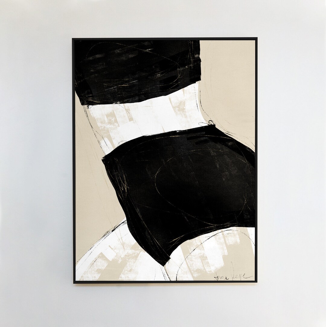 Large Canvas Wall Art Print, Female Body Silhouette, Floater Frame ...