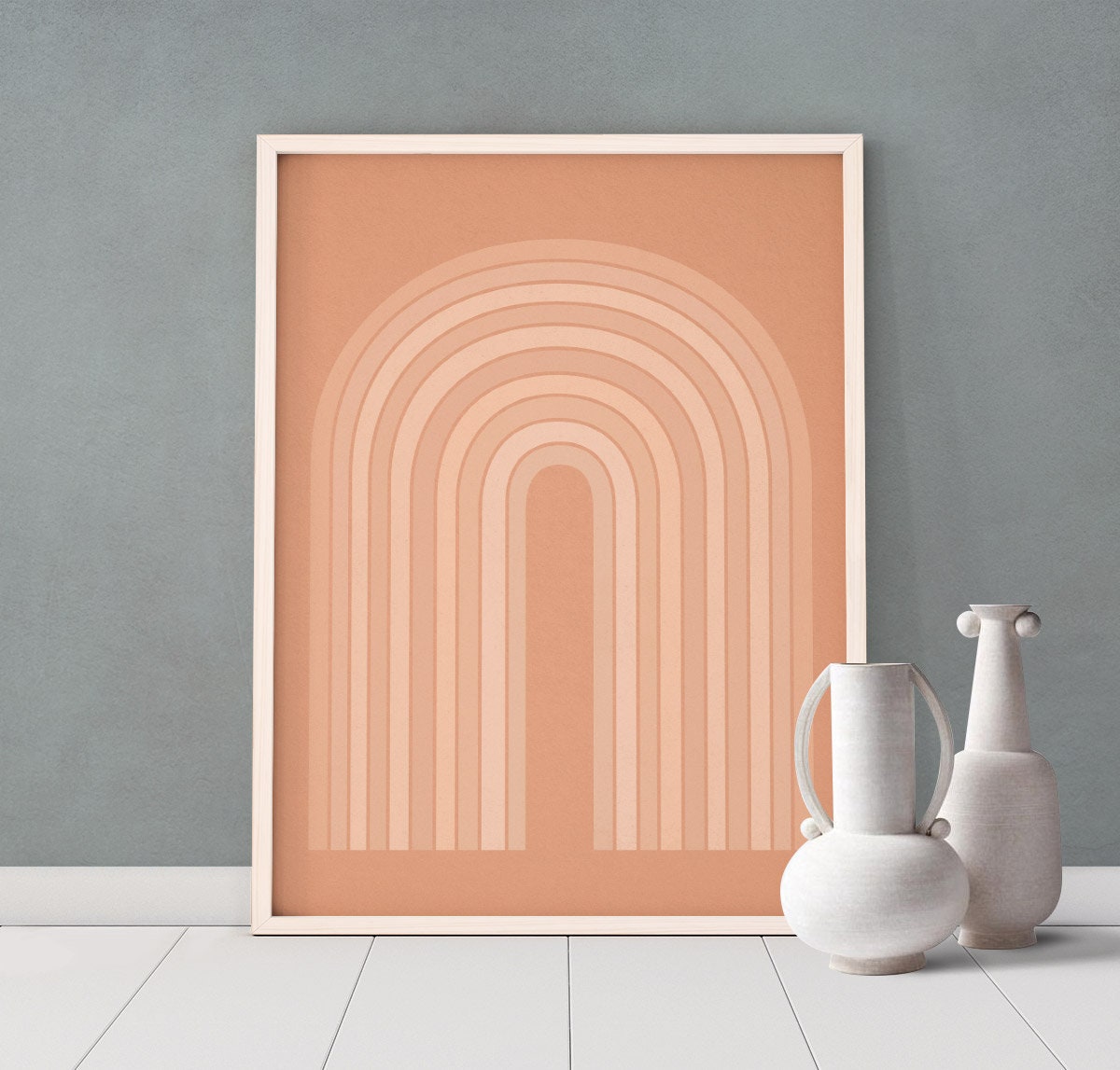 Printable Geometric Rainbow Art Downloadable Print Instant | Etsy