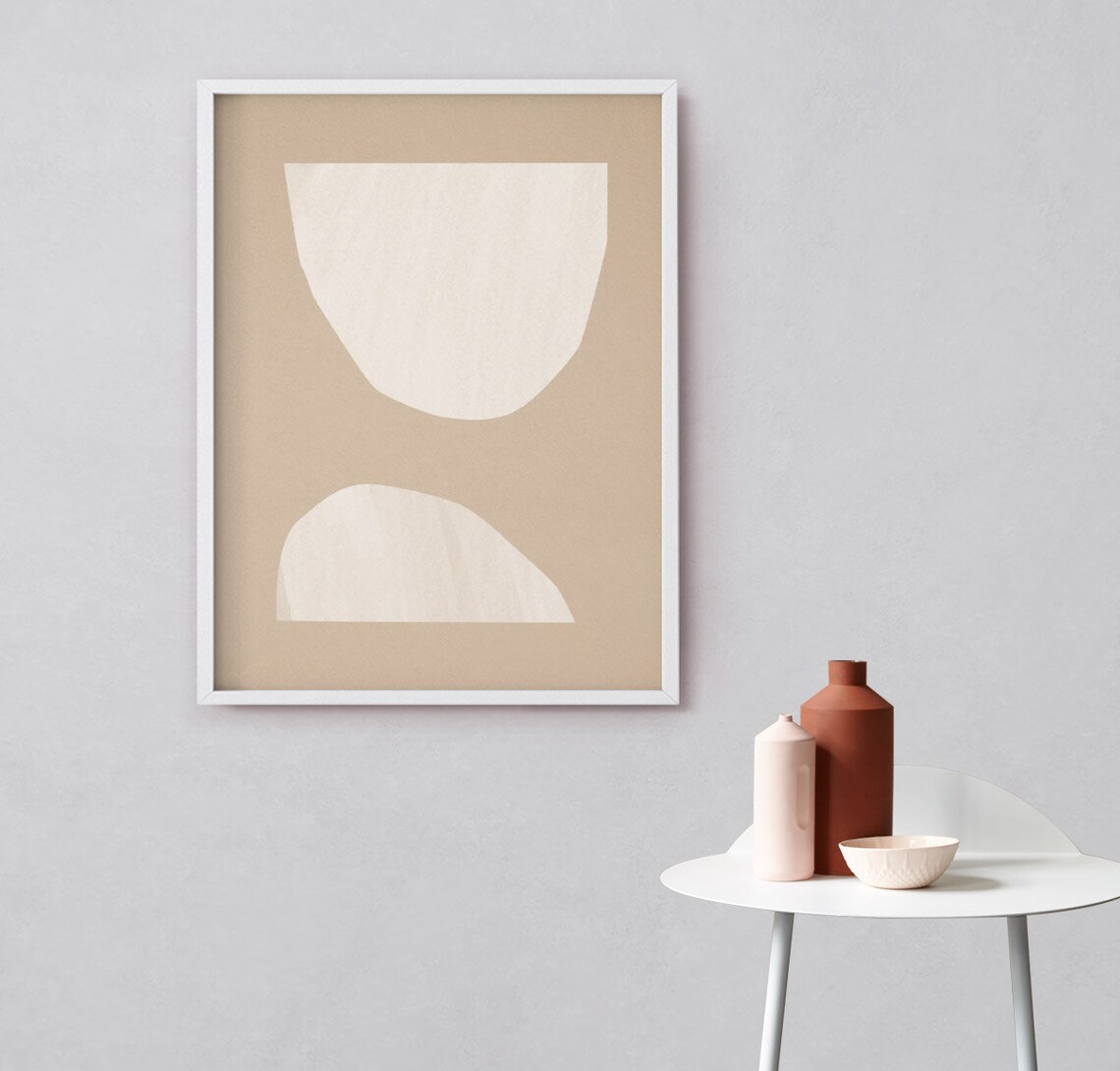 Minimalist Beige Art Downloadable Print Printable Modern | Etsy
