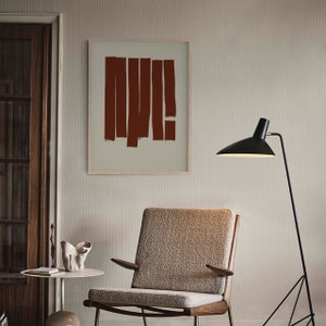 Printable Brown Lines Wall Art Downloadable Print Modern | Etsy