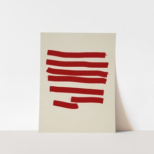 Printable Red Lines Wall Art Downloadable Print Modern - Etsy