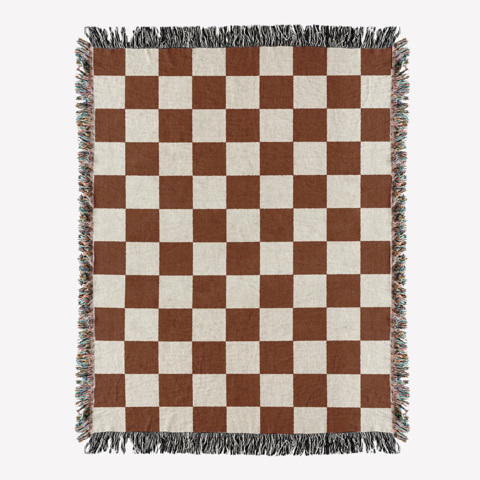 Checkerboard Woven Throw Blanket Chequers Quilt 100% Cotton - Etsy