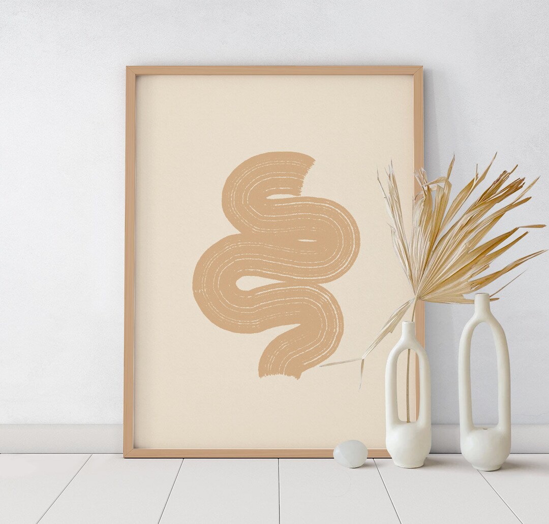 Printable Wall Art, Abstract Thick Lines Painting, Downloadable Print ...