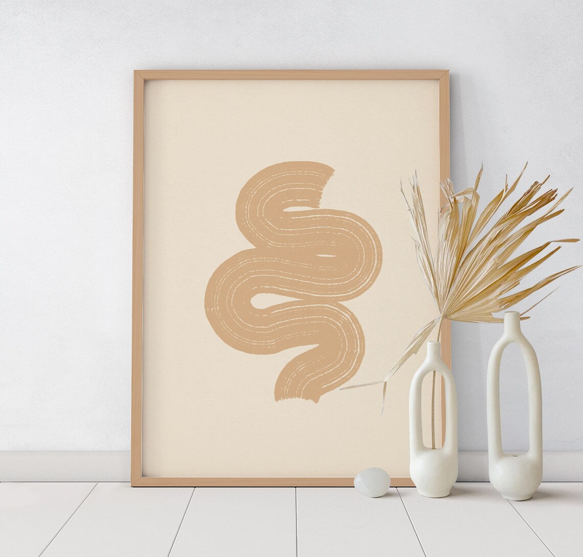 Printable Wall Art Abstract Thick Lines Painting - Etsy