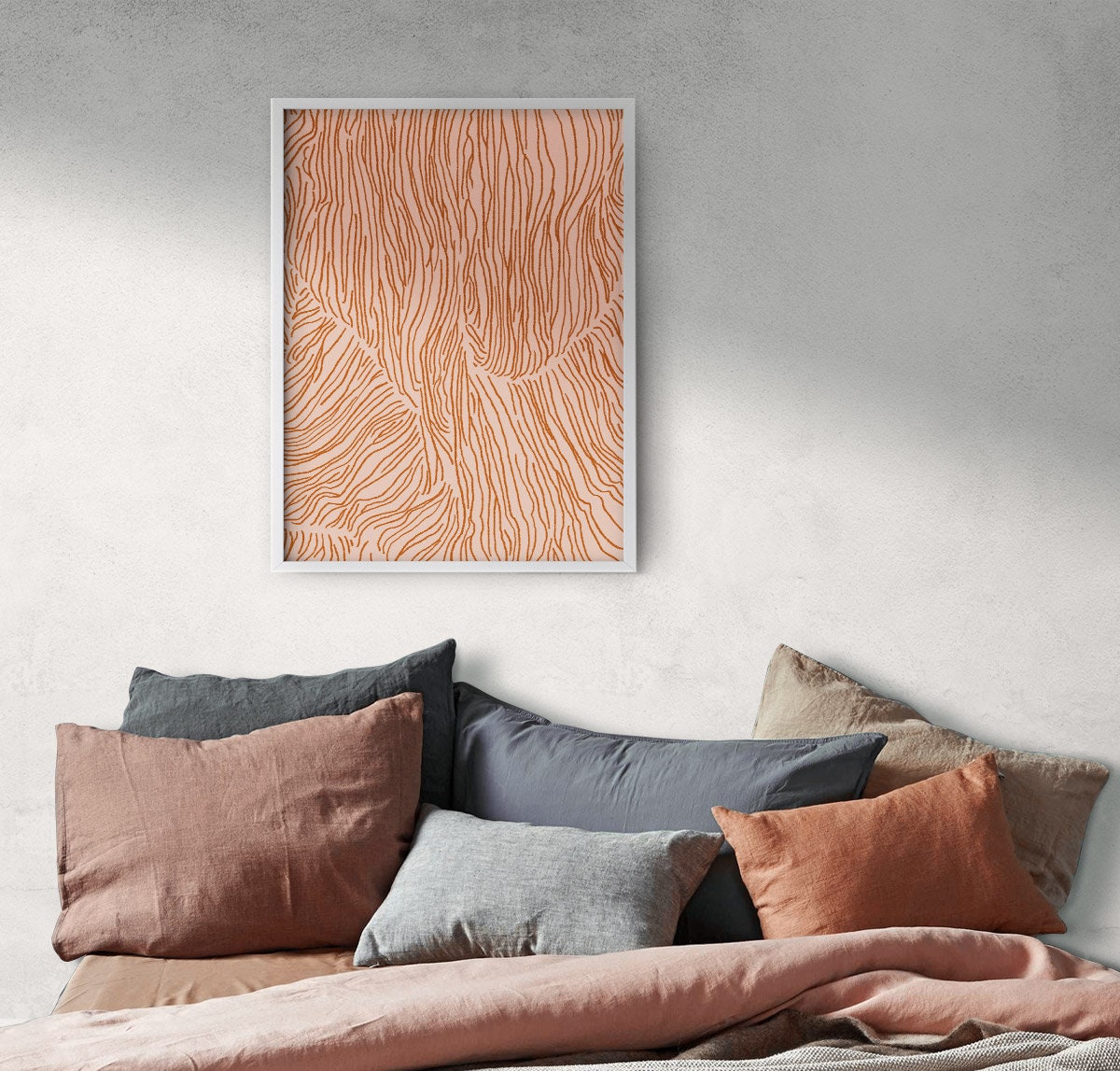 Terracotta Lines Downloadable Print Printable Modern Art - Etsy