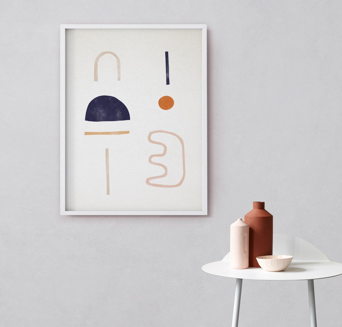 Printable Wall Art Downloadable Print Simple Forms Geometric | Etsy