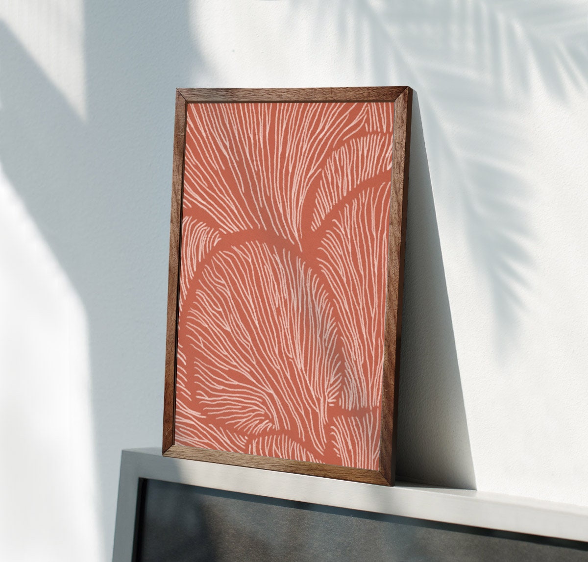 Terracotta Lines Downloadable Print Printable Modern Art | Etsy