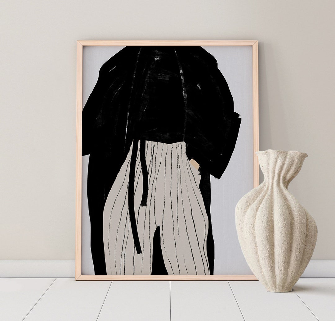 Large Printable Woman Figure Wall Art | Downloadable Female ...