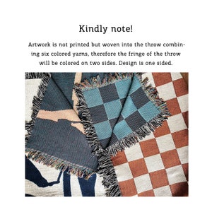Checkerboard Woven Throw Blanket Chequers Quilt, 100% Cotton Tapestry ...