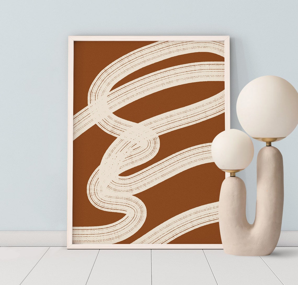Printable wall art downloadable abstract line print | Etsy
