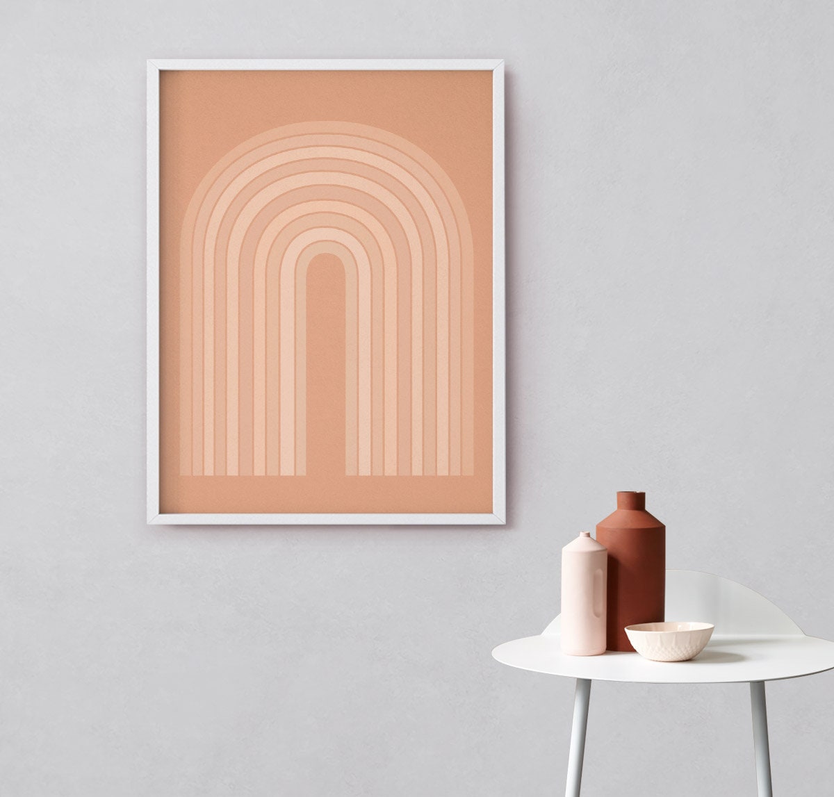 Printable Geometric Rainbow Art Downloadable Print Instant | Etsy