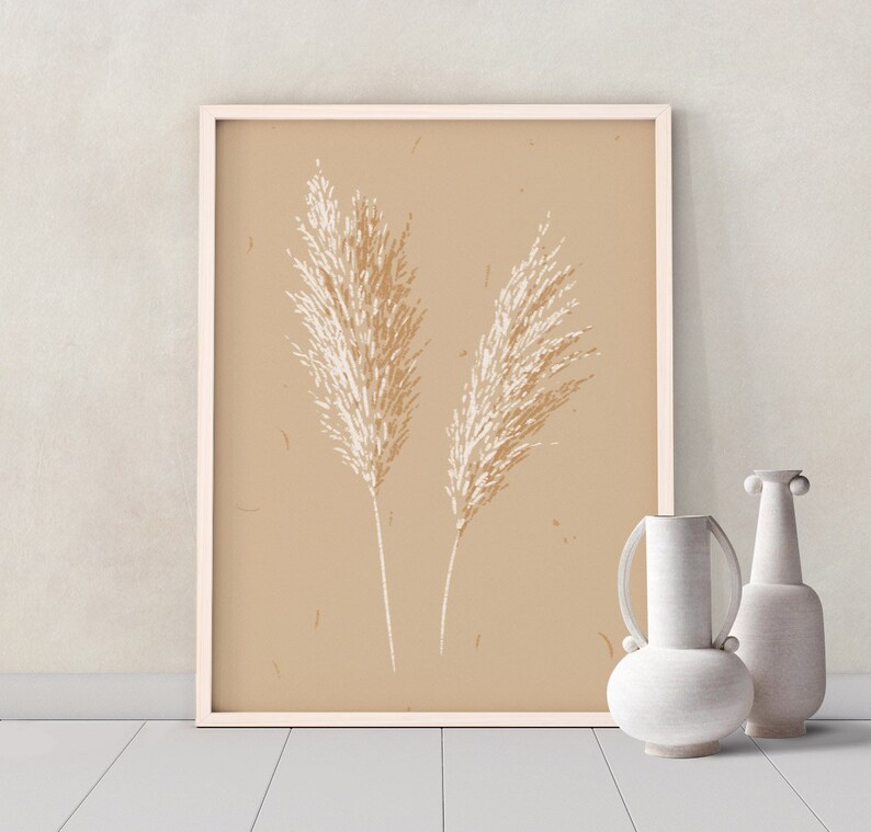 Pampas Grass Pastel Drawing Downloadable Print Printable - Etsy
