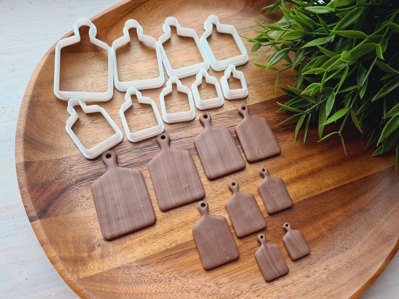 Bread and Charcuterie Cutting Board, Style 2, Set of 9 Cutters, One ...