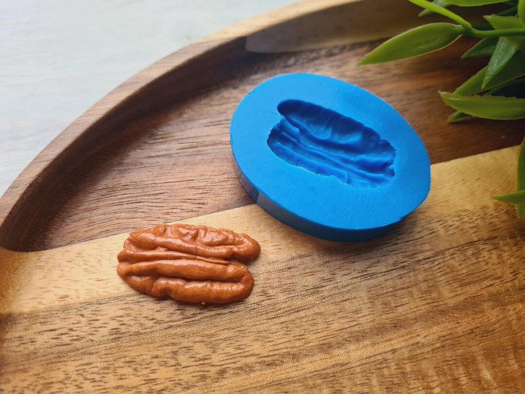 Silicone Mold of Pecan Nut, ~ 1.6*2.8 Cm, H:0.5 Cm, Modeling Tool for ...