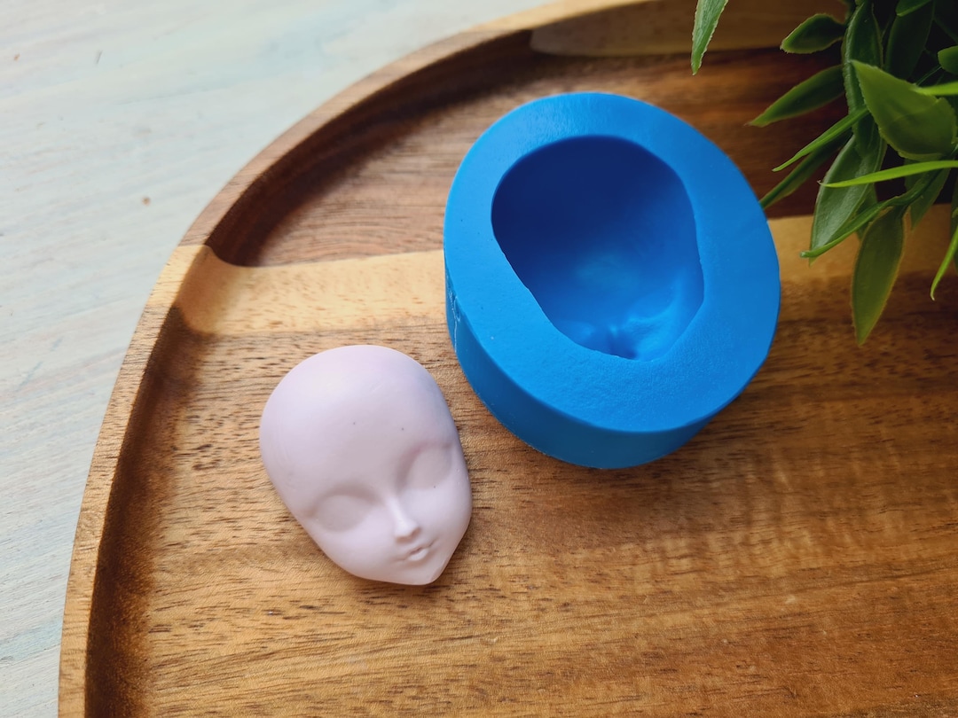 Silicone Mold of Doll Face, Style 30, ~ 2.9*3.9 Cm, H:1.8 Cm, Polymer ...