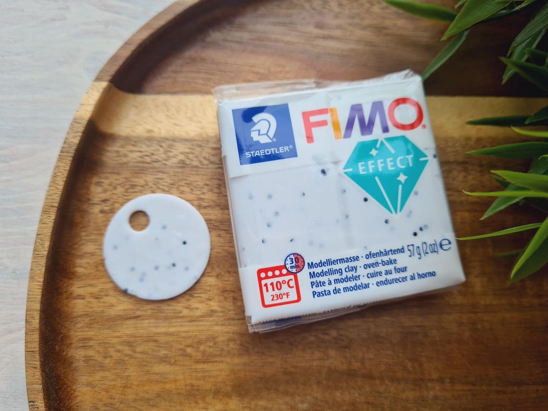 FIMO Effect, White Granite stone, Nr. 003, 57g 2oz, Oven-hardening ...