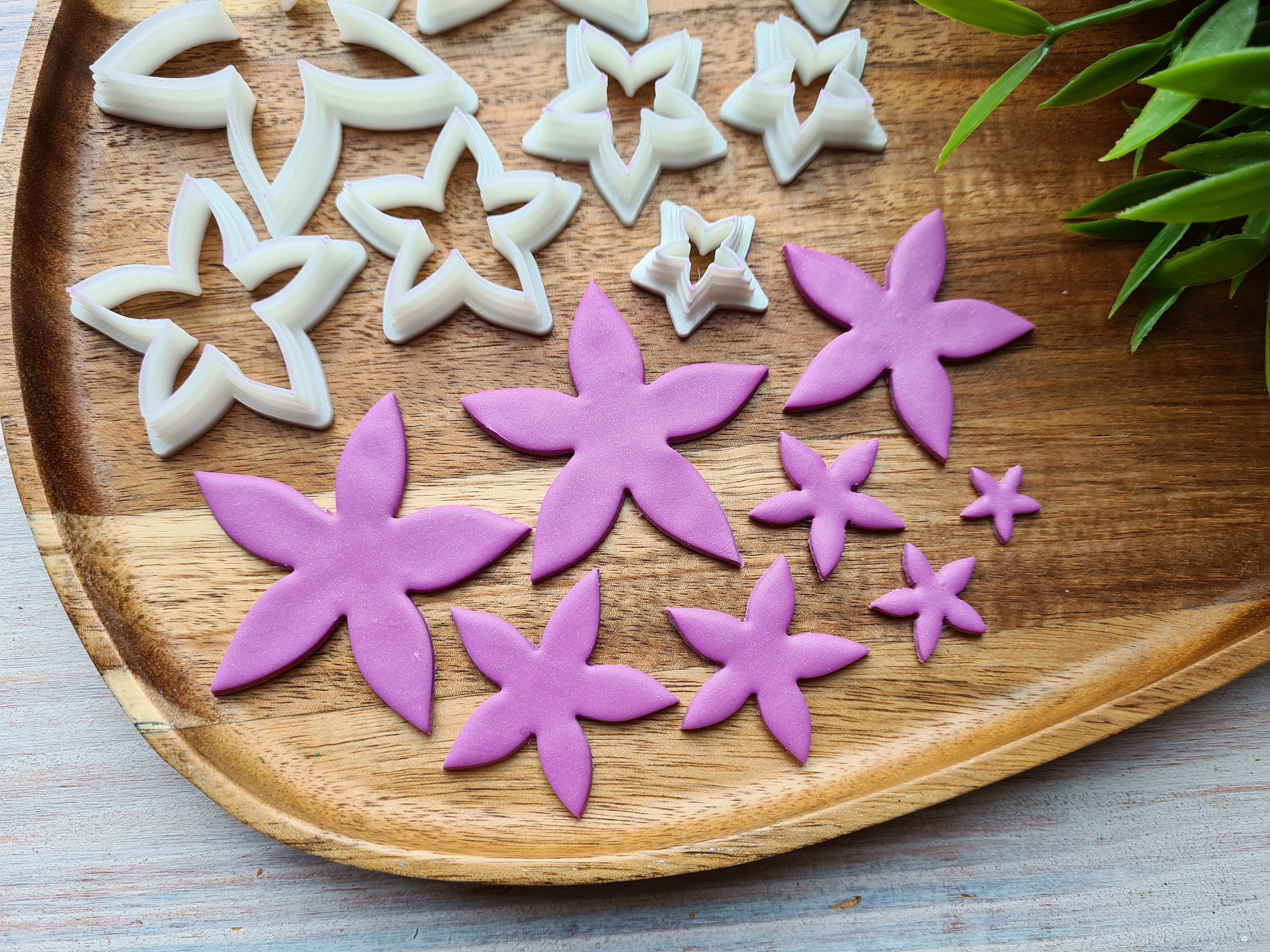 Flower, Style 1, Set of 8 Cutters, One Clay Cutter or FULL Set, Earring ...