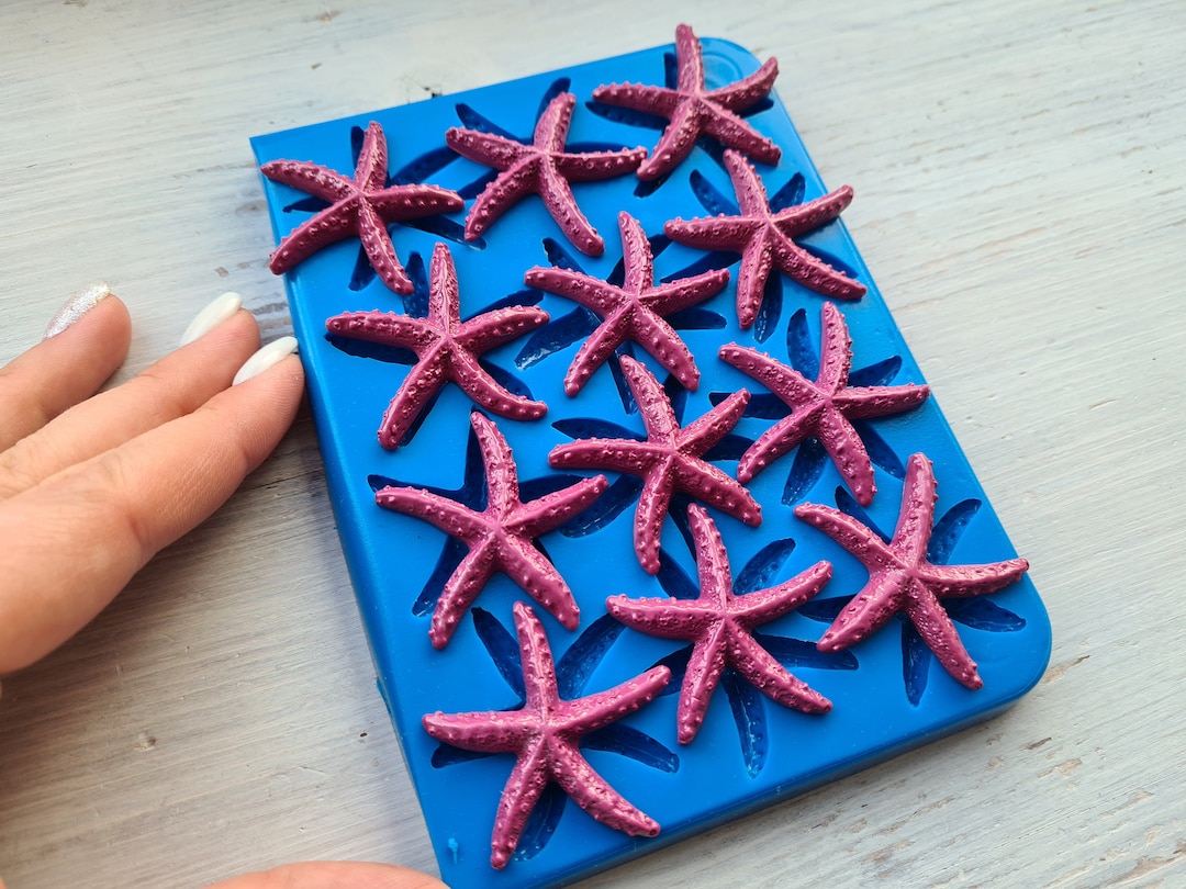 Silicone Mold of Starfish, Asteroid, 12 Pcs., 4.2 Cm, Modeling Tool for ...