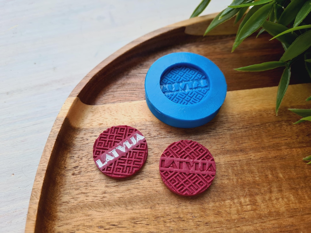 Silicone Mold of Emblem of Latvia, ~ Ø 2.4 Cm, H:0.3 Cm, Modeling Tools ...