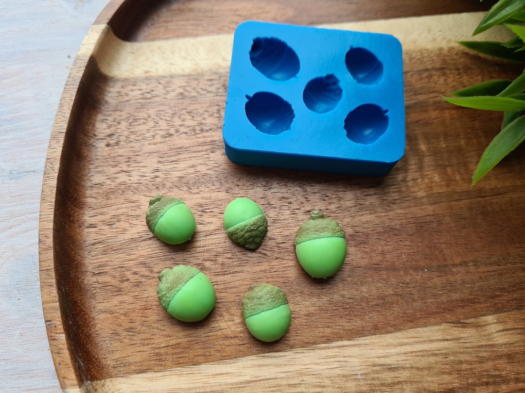 Silicone Mold of Acorn, Style 4, 5 Elements, ~ 1.1-1.3*1.3-1.8cm, H:0.6 ...