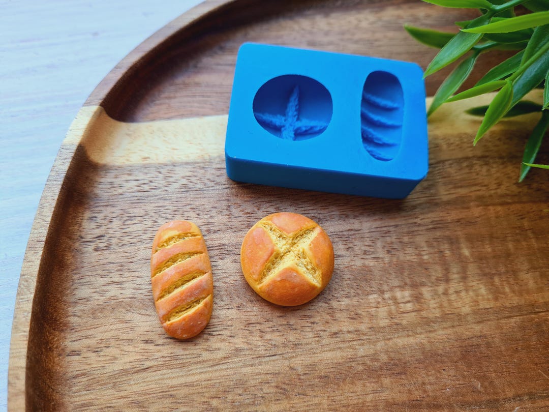Silicone Mold of Bread, Style 1, 2 Elements, ~ Ø 2.3 Cm, 1.4*2.8cm, H:0 ...