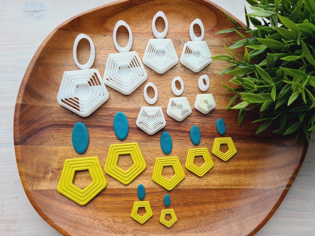 Earring, Style 35, 2 Parts, Set of 7 Cutters, One Clay Cutter or FULL ...