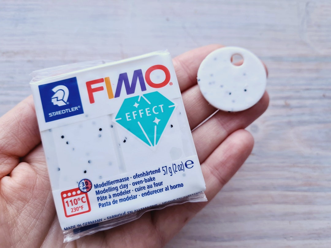 FIMO Effect, White Granite stone, Nr. 003, 57g 2oz, Oven-hardening ...