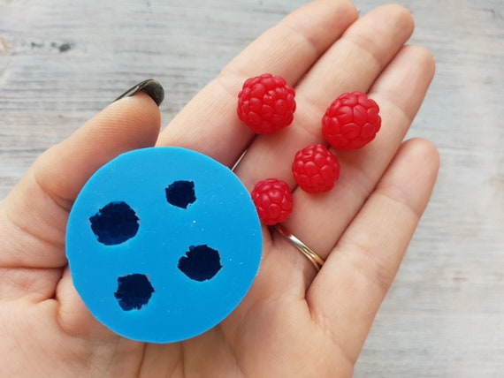 Silicone Mold of Handmade Raspberry 4 Pcs. Ø 1-1.4 Cm | Etsy