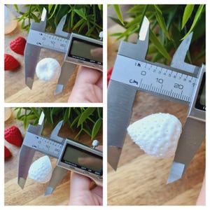 Silicone Mold of Strawberry, on the Side, Style 4 + Cutter, Modeling ...