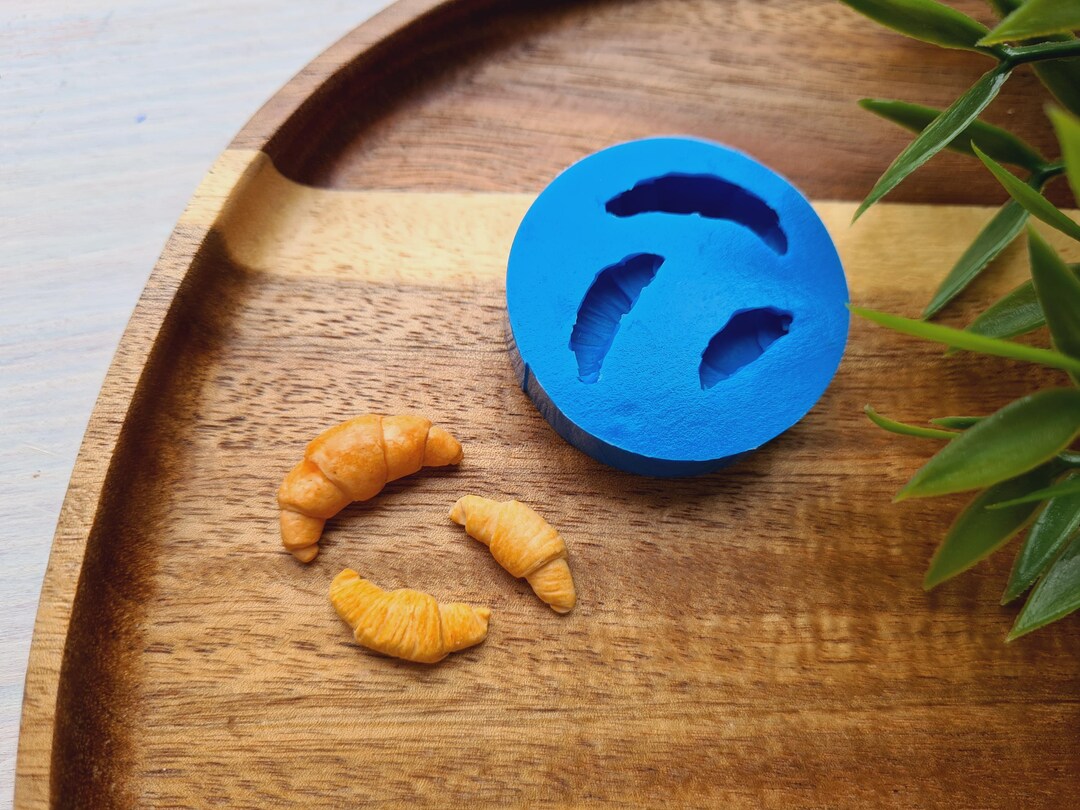 Silicone Mold of Croissants, Style 1, 3 Elements, ~ 0.7-2.3cm, H:0.5-0 ...
