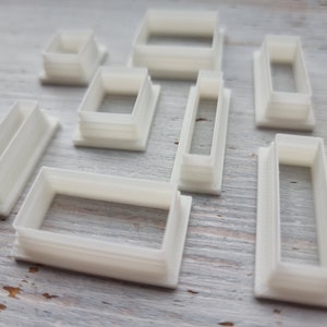 Rectangle, Set of 8 Cutters, One Clay Cutter or FULL Set, Earring ...