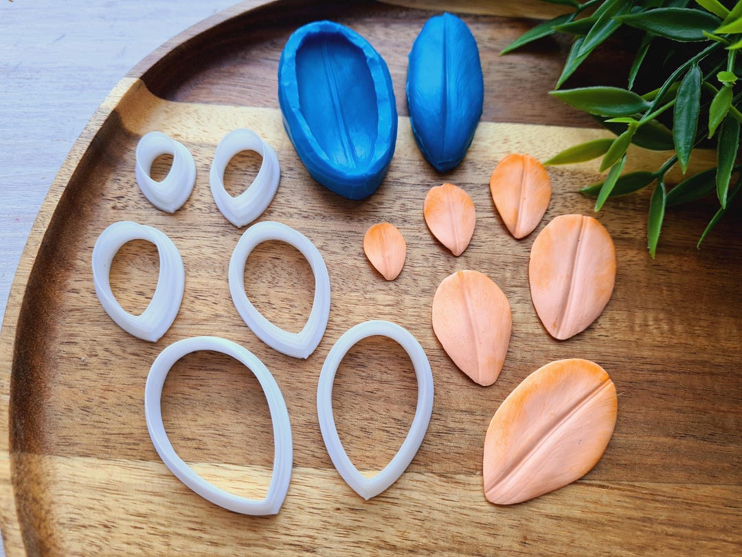 Silicone Veiner of Tulip Petal Texture, Style 2, Set A, Choose Full Set ...