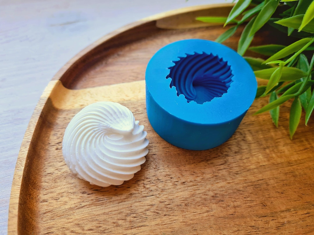 Silicone Mold of Meringue, Style 21, ~ Ø 3.7 Cm, H:2.1 Cm, Modeling ...