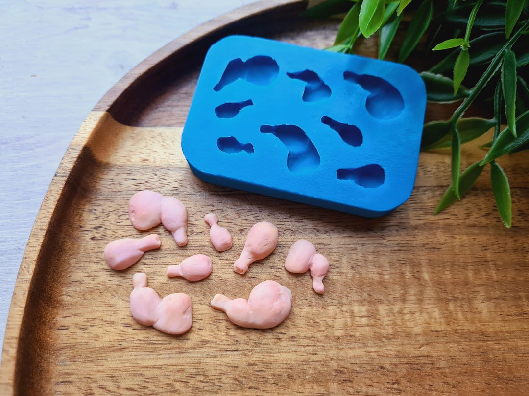 Silicone Mold of Chicken Legs, 1:12 Scale, Style 1, 8 Elements, ~ 0.5-1 ...